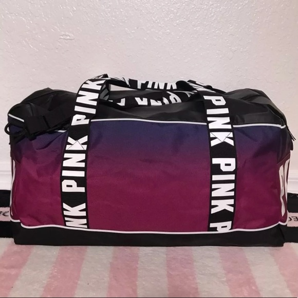 PINK Victoria's Secret | Bags | Vs Pink Gradient Ombre Black Sport ...